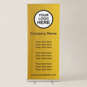 Custom Business Logo Slogan And Text Promotional Retractable Banner ...