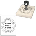 Custom Business Logo Slogan Large Circular Rubber Stamp | Zazzle