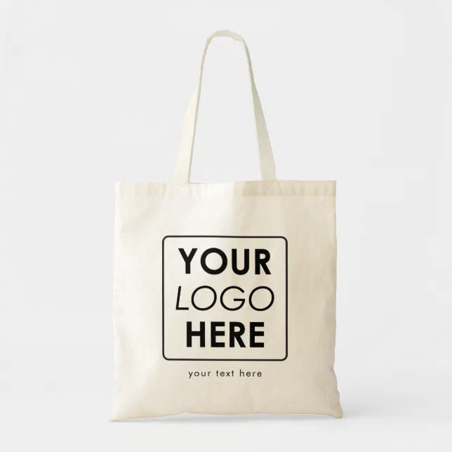Custom Business Logo Slogan Text Professional Tote Bag | Zazzle