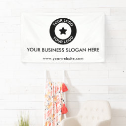Custom Business Logo Slogan Website Promotional Banner | Zazzle