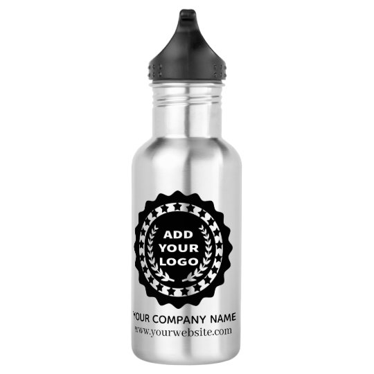 Custom Business Logo Stainless Steel Water Bottle | Zazzle.com