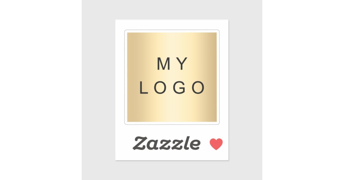 Custom business logo sticker | Zazzle