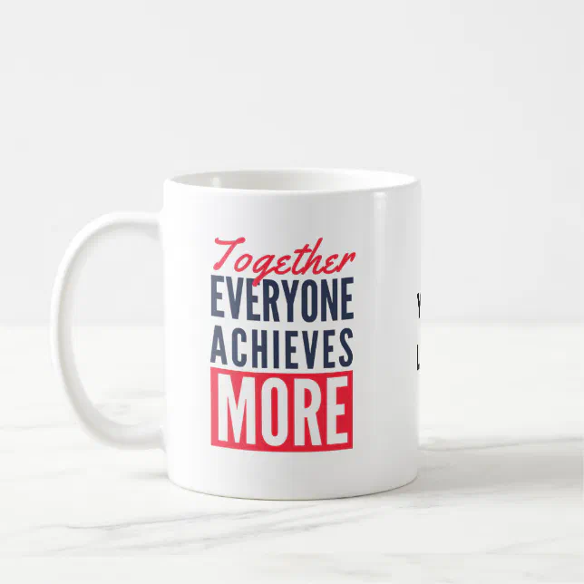 Custom Business Logo Teamwork Motivational Office Coffee Mug | Zazzle