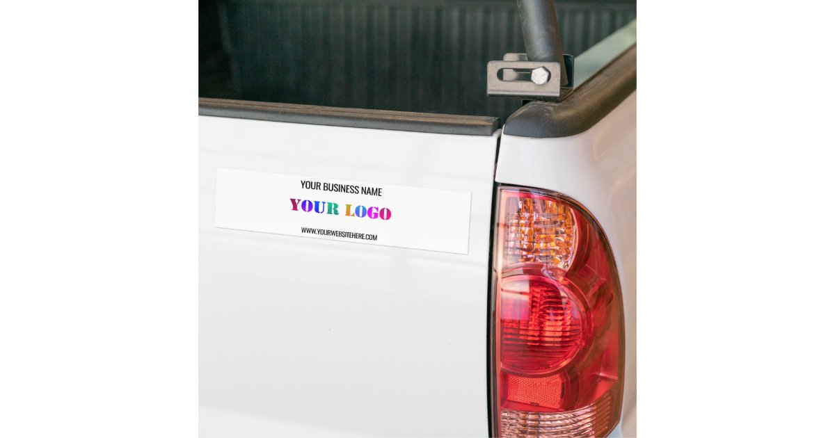 Custom Business Logo Text Company Bumper Sticker | Zazzle