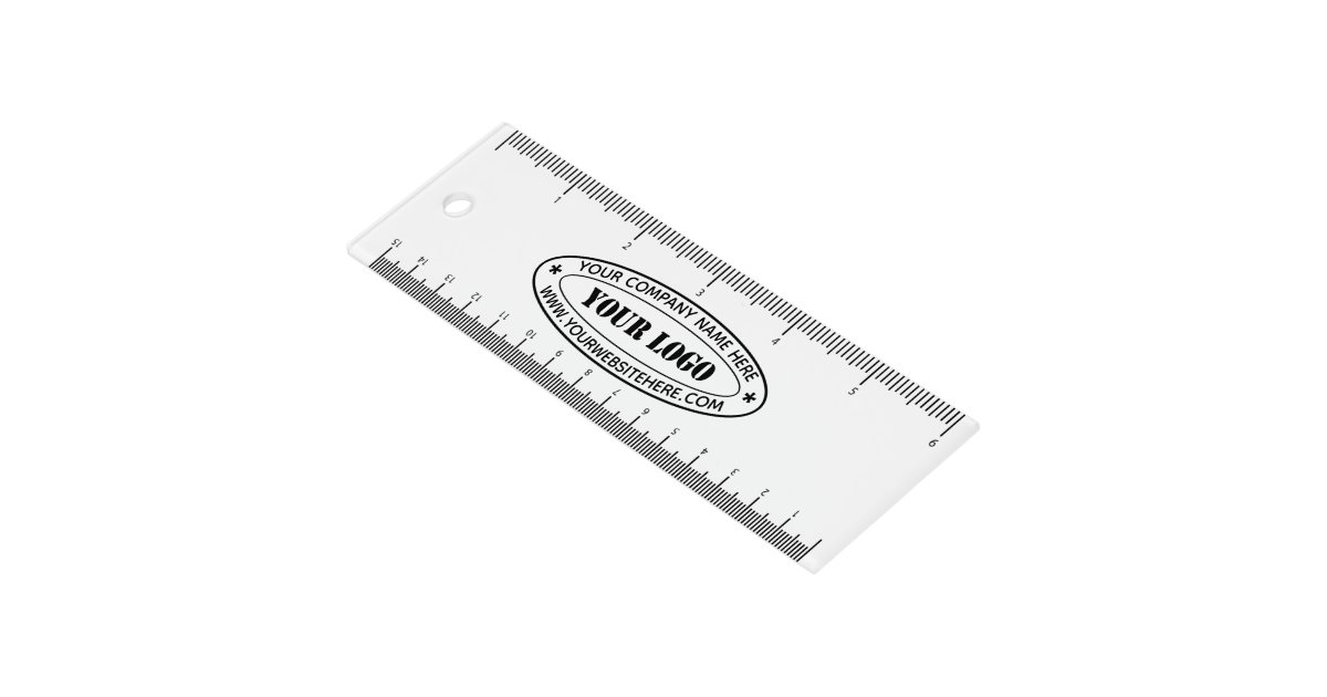 Custom Business Logo Text Company Ruler Template | Zazzle