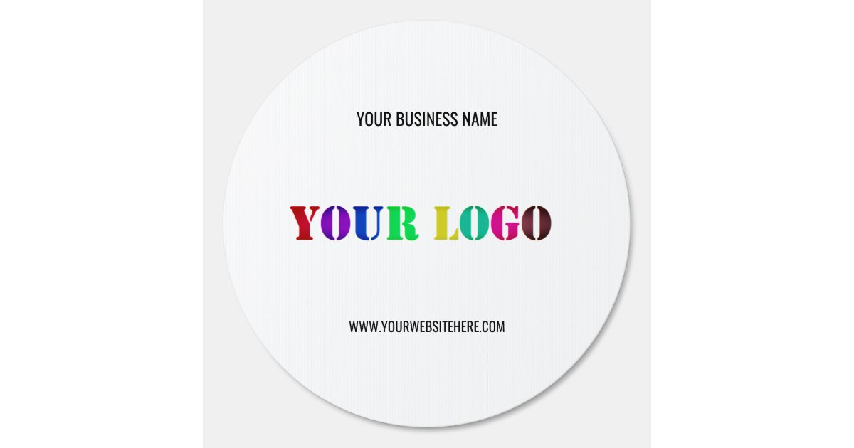 Custom Business Logo Text Info Promotional Sign | Zazzle