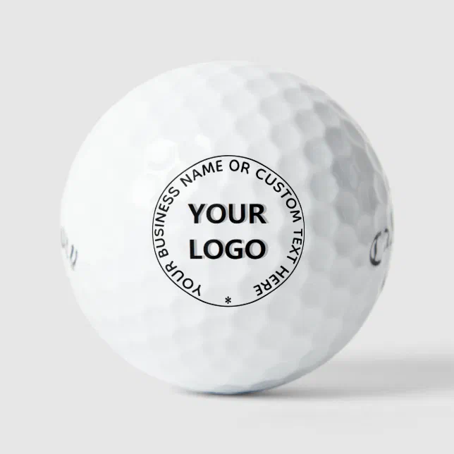 Custom Business Logo Text Personalized Golf Balls | Zazzle