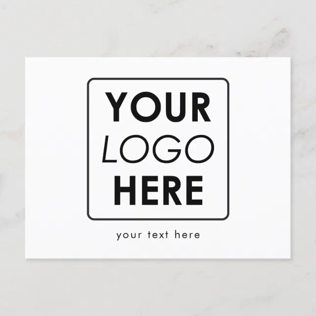 Custom Business Logo & Text Professional Holiday Postcard | Zazzle