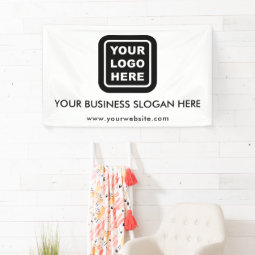 Custom Business Logo Text Promotional Banner | Zazzle
