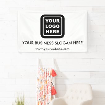 Custom Business Logo Text Promotional Banner | Zazzle