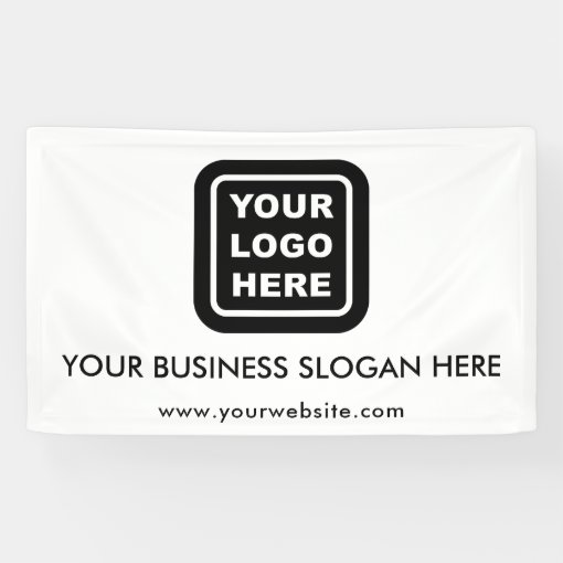Custom Business Logo Text Promotional Banner | Zazzle