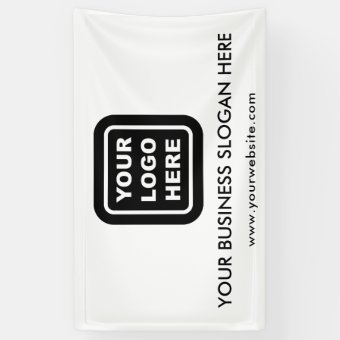 Custom Business Logo Text Promotional Banner | Zazzle