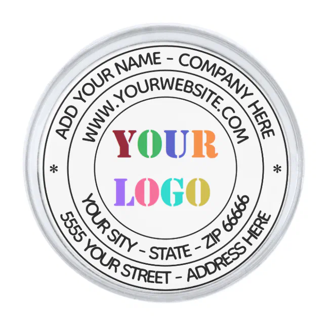 Custom Business Logo Text Promotional Lapel Pin | Zazzle