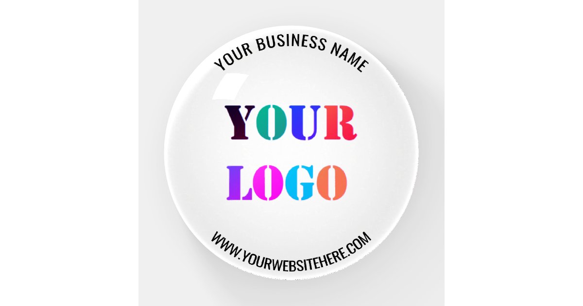 Custom Business Logo Text Promotional Paperweight | Zazzle