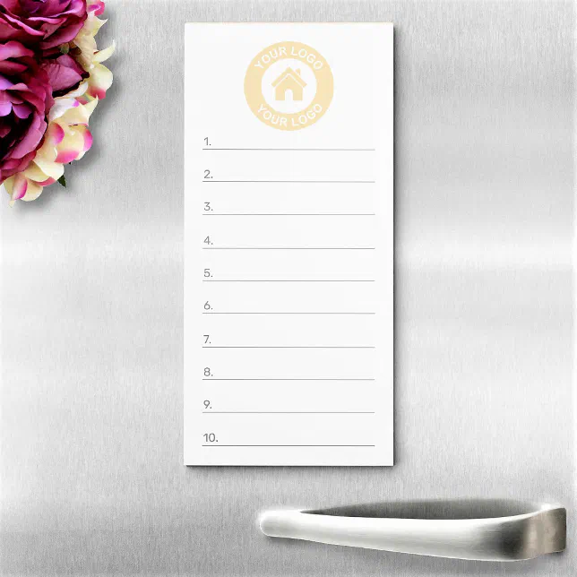 Custom Business Logo To-Do List Promotional Magnetic Notepad | Zazzle