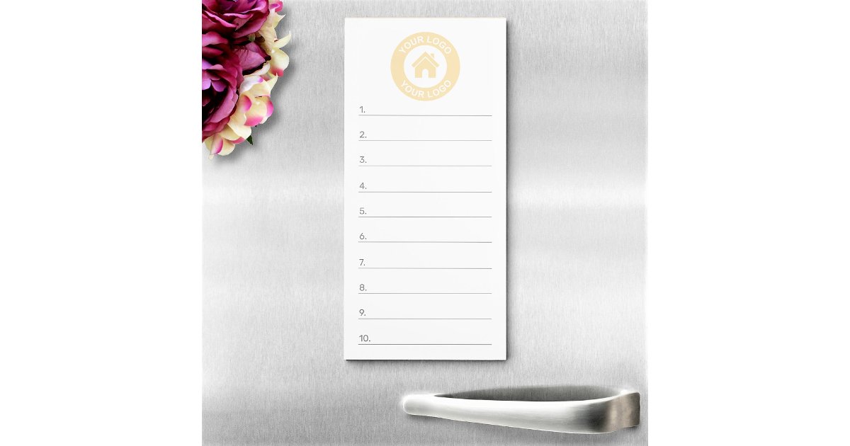 Custom Business Logo To-Do List Promotional Magnetic Notepad | Zazzle