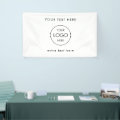 Custom Business Logo Vendor Hanging Banner Sign | Zazzle