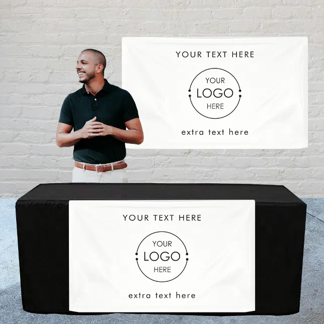 Custom Business Logo Vendor Hanging Banner Sign | Zazzle