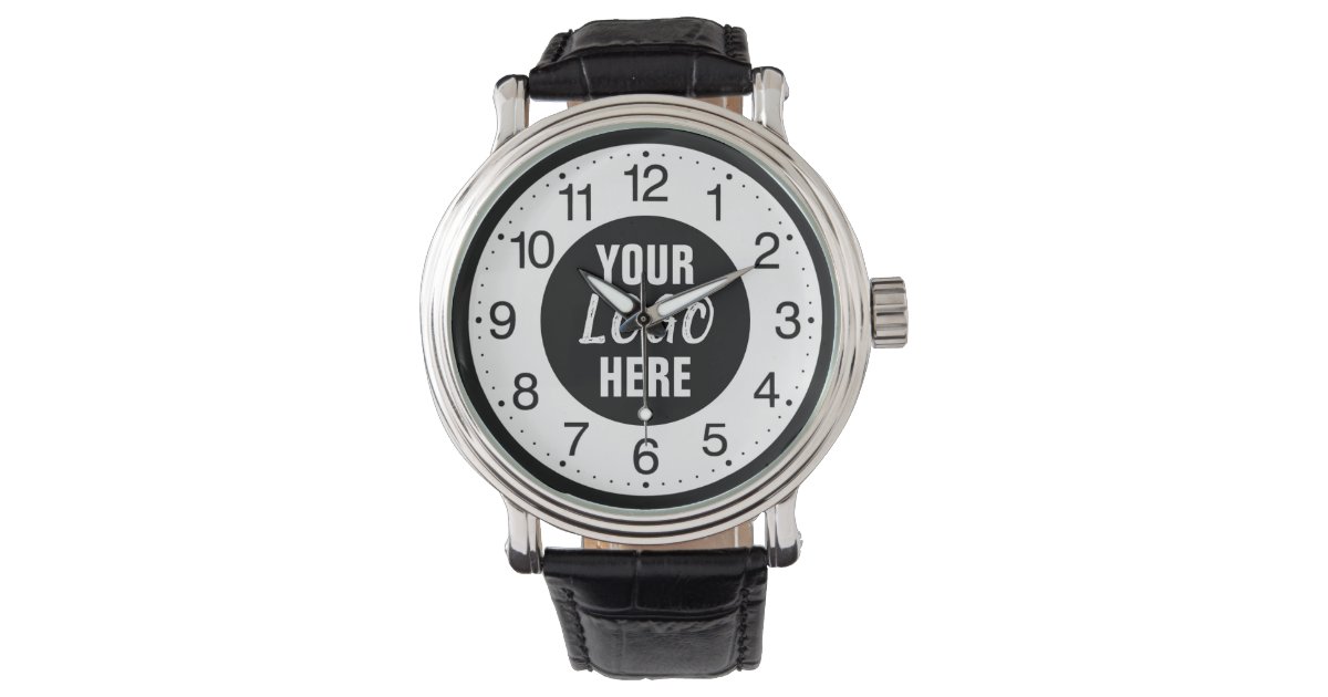 Custom Business Logo Watch | Zazzle