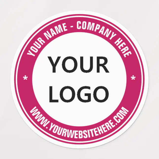 Custom Business Logo Website Promotional Labels | Zazzle