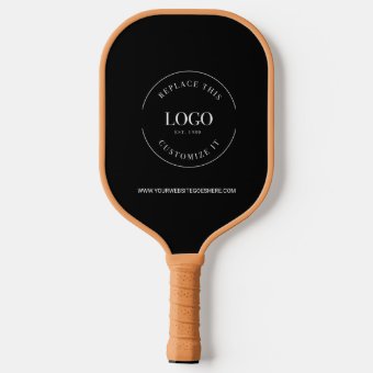 Custom Business logo WEBSITE Simple Promotional Pickleball Paddle | Zazzle