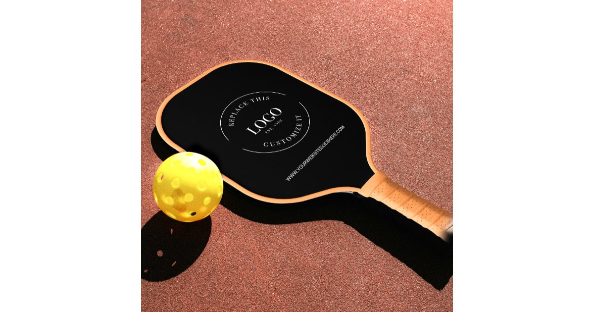 Custom Business logo WEBSITE Simple Promotional Pickleball Paddle | Zazzle