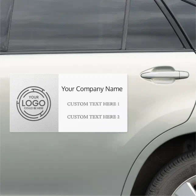 Custom Business Logo With Company Name Car Magnet | Zazzle