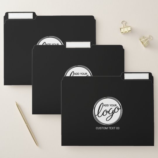 Custom Business Logo with Custom Text File Folder | Zazzle.com