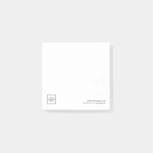 Custom Business Logo with Custom Text Post-it Notes | Zazzle