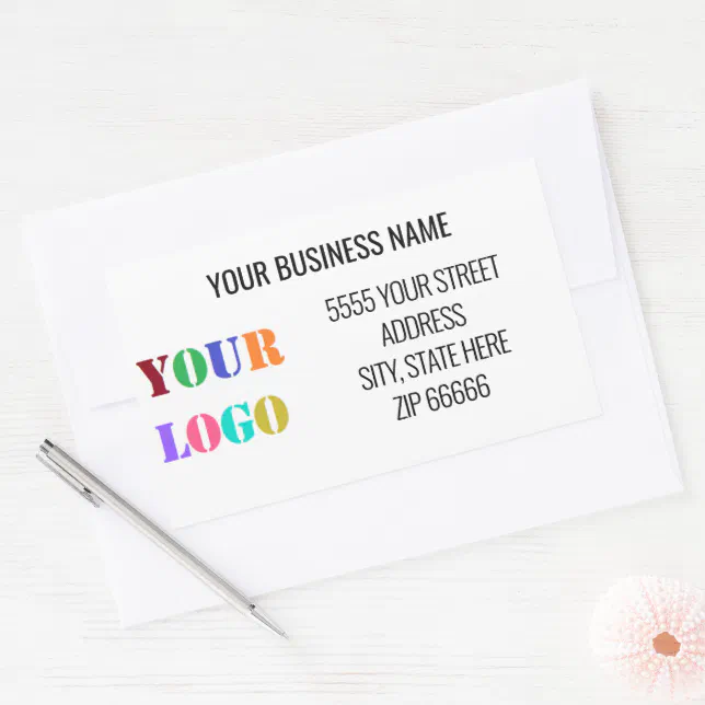 Custom Business Name Address Labels with Logo | Zazzle
