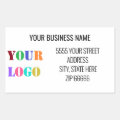 Custom Business Name Address Labels with Logo | Zazzle
