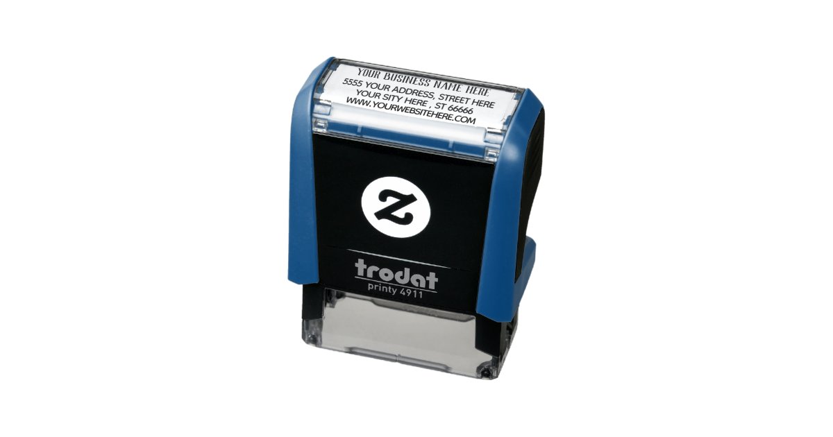 Custom Business Name Address Personalized Stamp | Zazzle