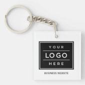 Custom Business Name and Logo Company Branded Keychain | Zazzle