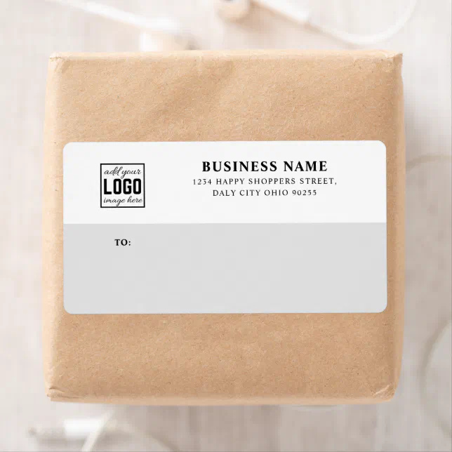 Custom Business Name And Logo Mailing Label | Zazzle