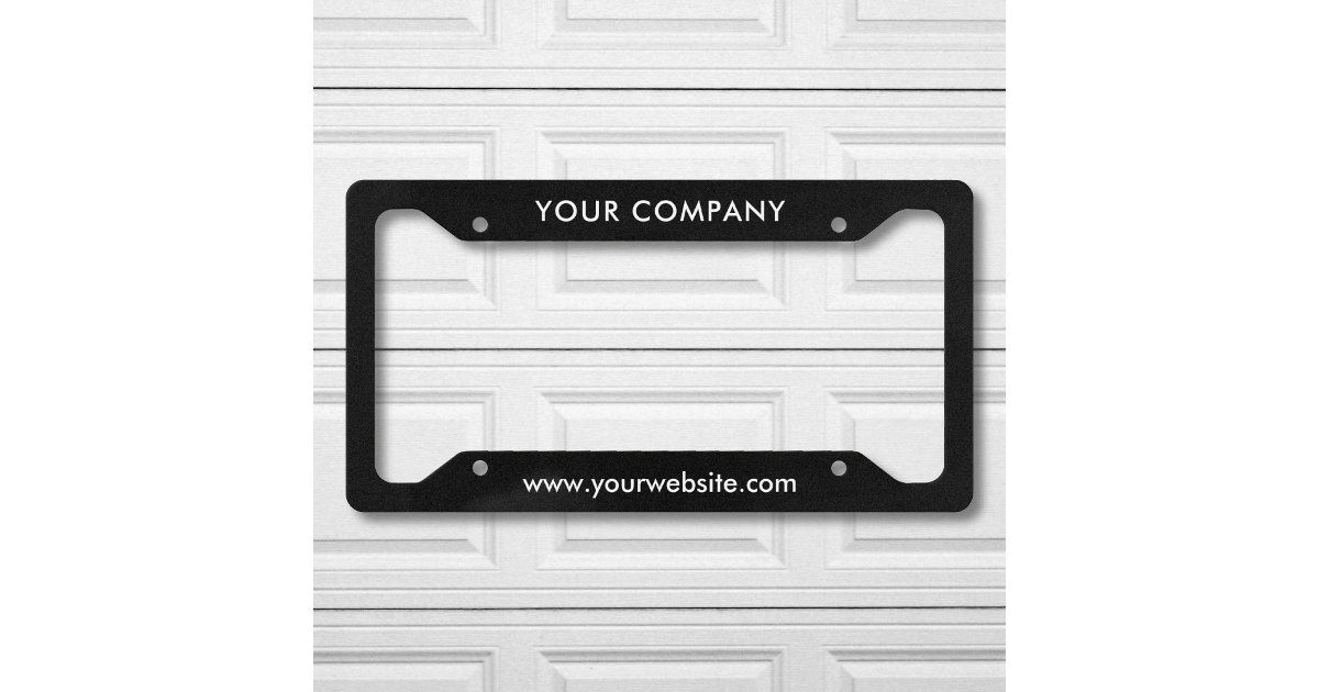 Custom Business Name And Website License Plate Frame | Zazzle