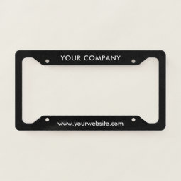Custom Business Name And Website License Plate Frame | Zazzle