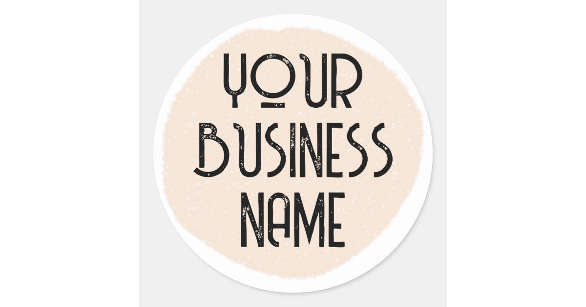 Custom Business Name Minimal Simple Professional C Classic Round ...