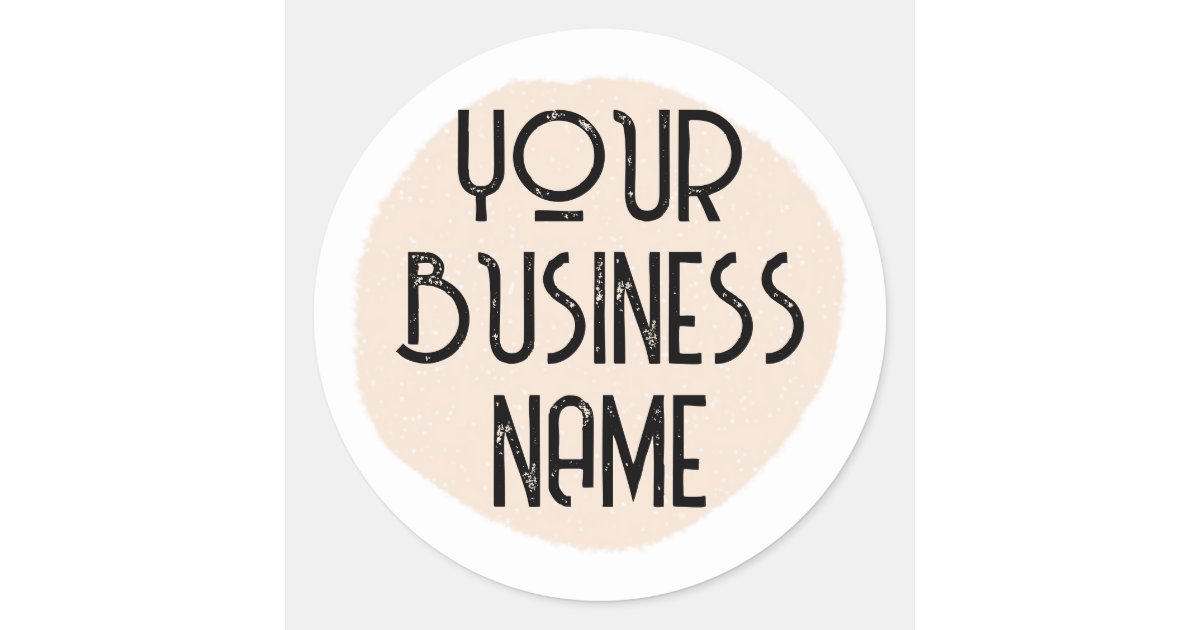 Custom Business Name Minimal Simple Professional Classic Round Sticker ...