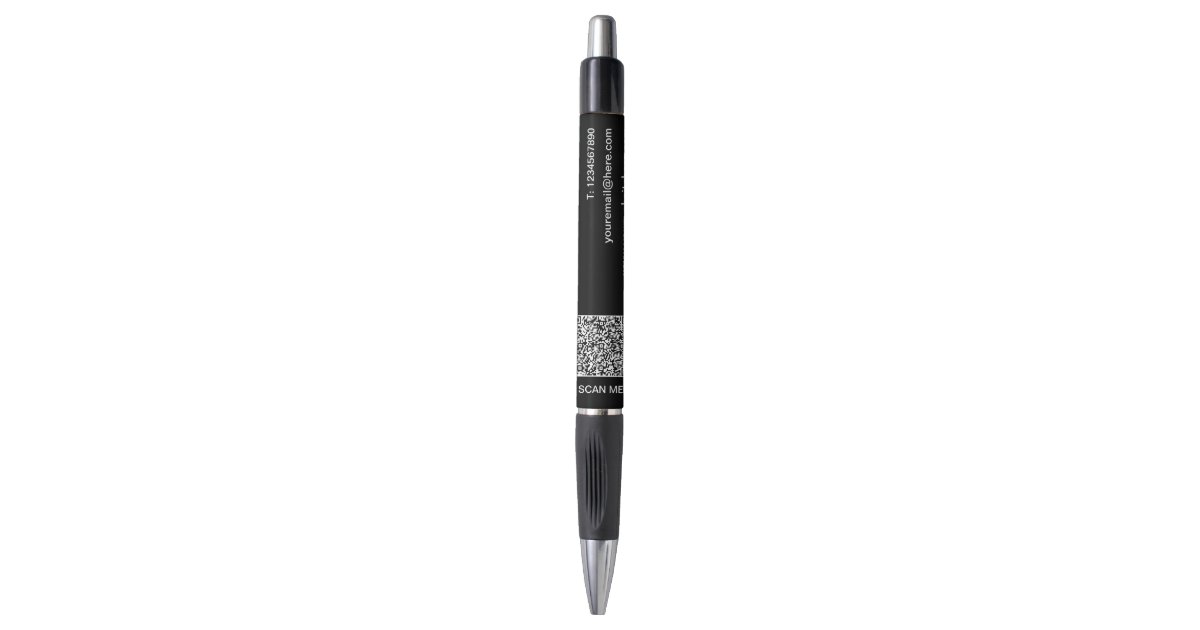 Custom Business Name Text QR Code Promotional Pen | Zazzle