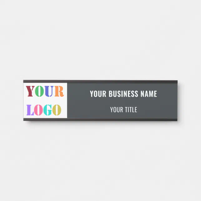 Custom Business Office Logo and Text Door Sign | Zazzle
