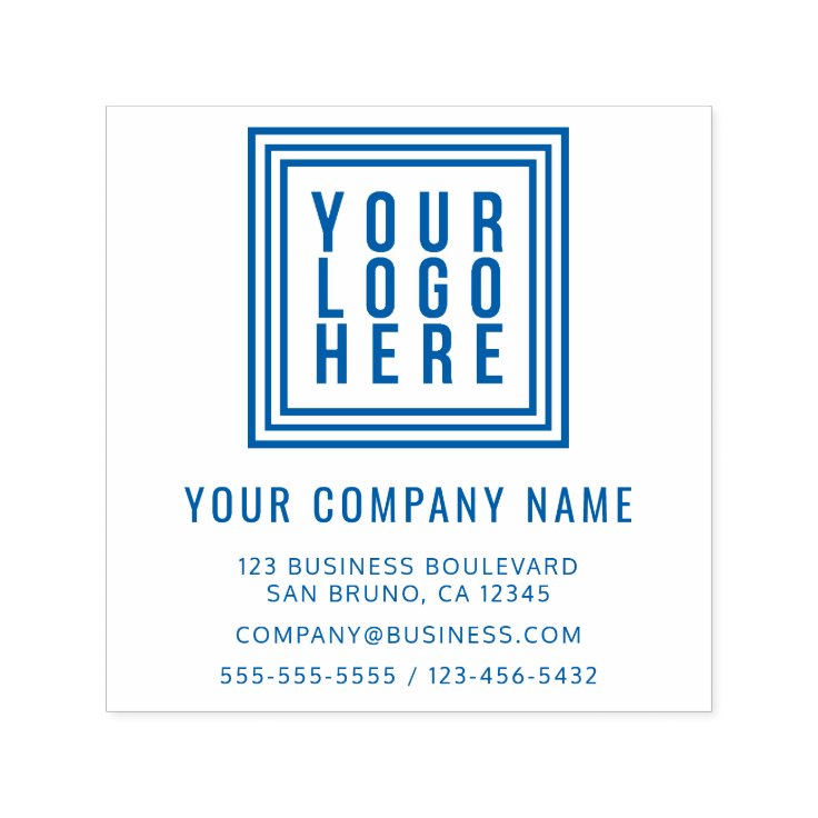 Custom Business or Company Logo Return Address Self-inking Stamp | Zazzle
