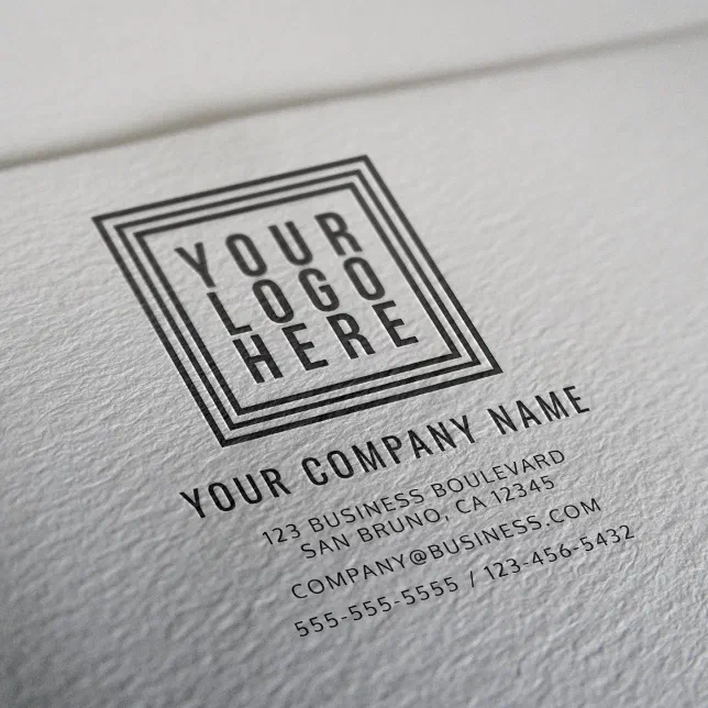 Custom Business or Company Logo Return Address Self-inking Stamp | Zazzle