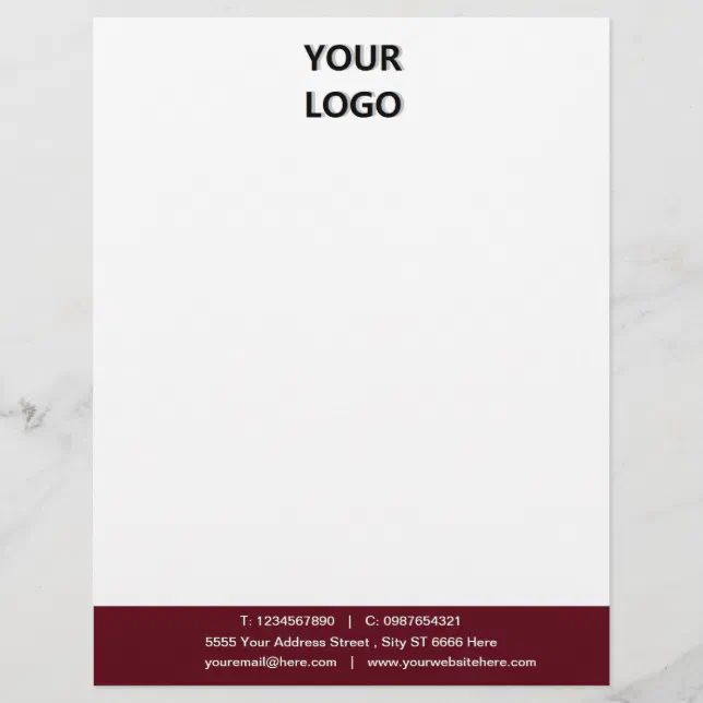 Custom Business Personalized Letterhead Template | Zazzle