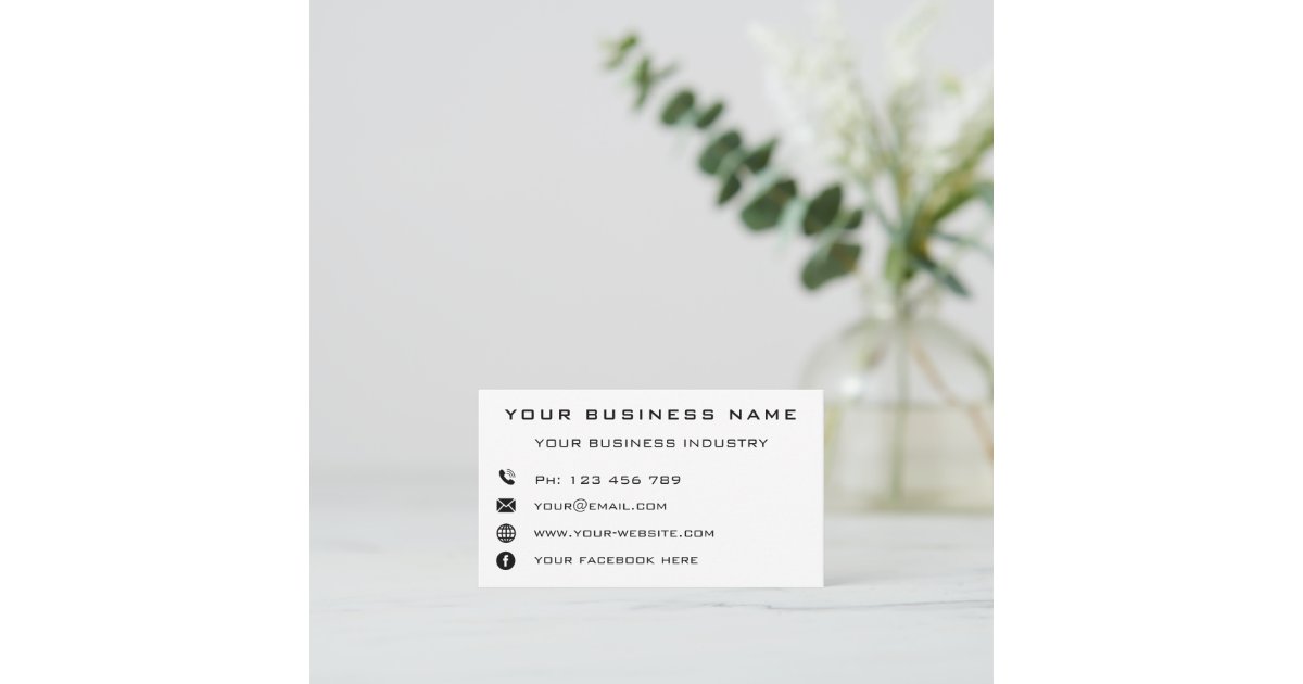 Custom Business Personalized Your Company Calling Card | Zazzle