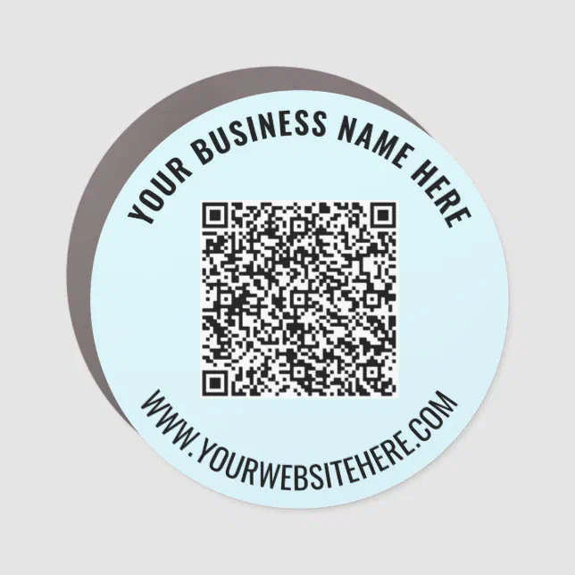 Custom Business Promotional QR Code Car Magnet | Zazzle