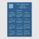 Custom Business QR Code 2024 Calendar Blue Magnet | Zazzle