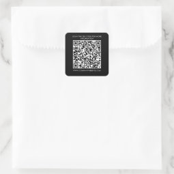 Custom Business QR Code Promotional Marketing Square Sticker | Zazzle