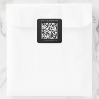 Custom Business QR Code Promotional Marketing Square Sticker | Zazzle