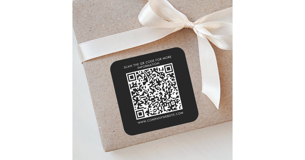 Custom Business QR Code Promotional Marketing Square Sticker | Zazzle