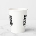 Custom Business QR Code Website Menu Professional Paper Cups | Zazzle
